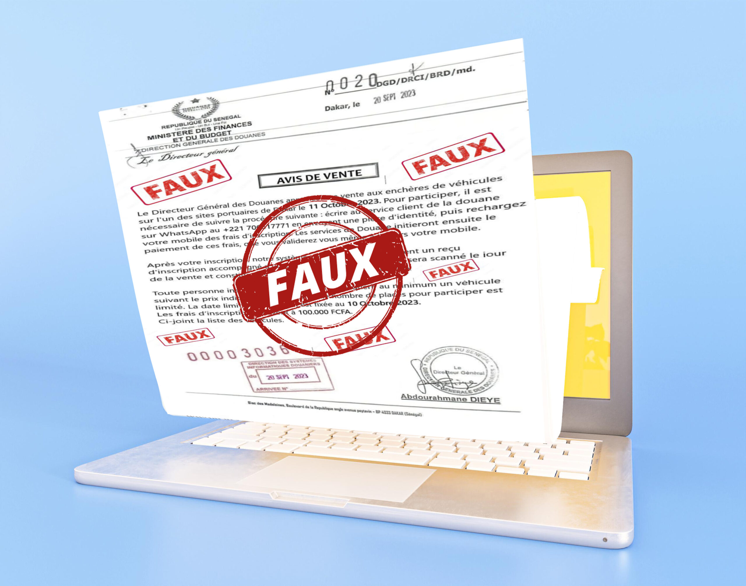 Communiqué : La Direction générale des Douanes a pris connaissance de ...